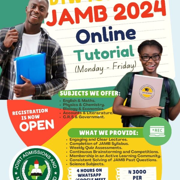 JAMB 2025 FREE MOCK EXAMS BY DTW TUTORIALS LIVE ONLINE CLASSES – DTW ...